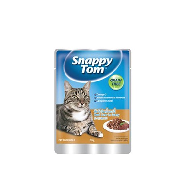 Snappy Tom with beef liver in gravy - Pate gói cho mèo vị gan bò 85g ...